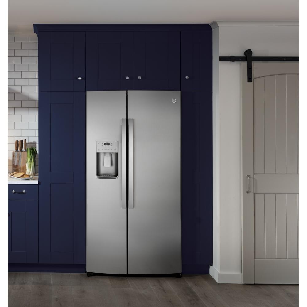 GE Appliances GZS22IYNFS 21.8 cu. ft. Side-By-Side Refrigerator ...