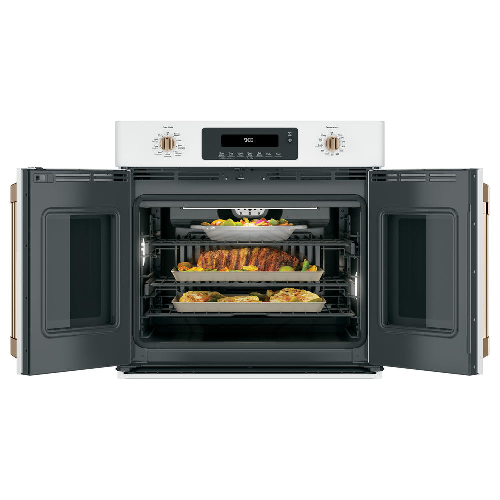 GE Cafe CTS90FP4MW2 30" Built-In Convection Wall Oven with French Doors ...