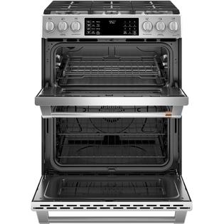 GE Cafe C2S950P2MS1 30" Slide-In Dual Fuel Double Oven with Convection ...