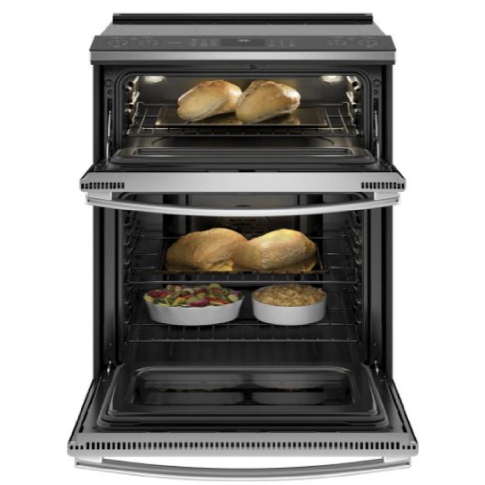 GE Appliances PS960YPFS 30" 6.6 cu.ft. Stainless Steel Slide-In Double ...