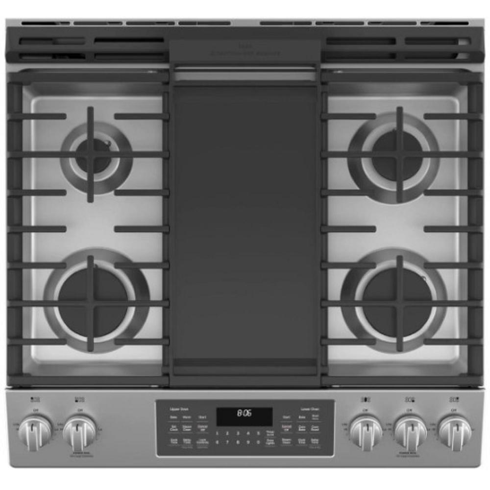 GE Appliances JGSS86SPSS 30" 6.7 cu.ft. Stainless Steel Slide-In Double ...