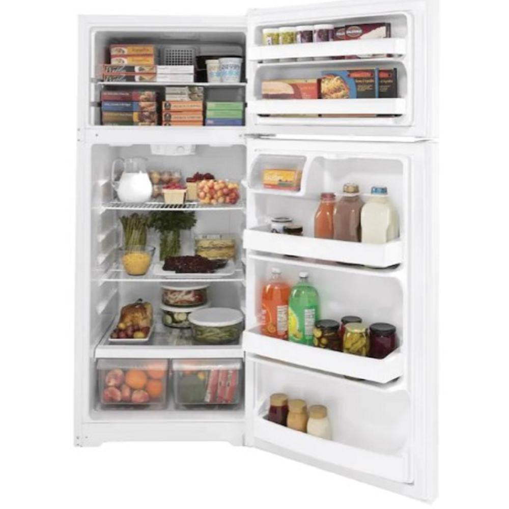 GE Appliances GTS18GTNRWW 28" 17.5 cu.ft. White Top Freezer Refrigerator