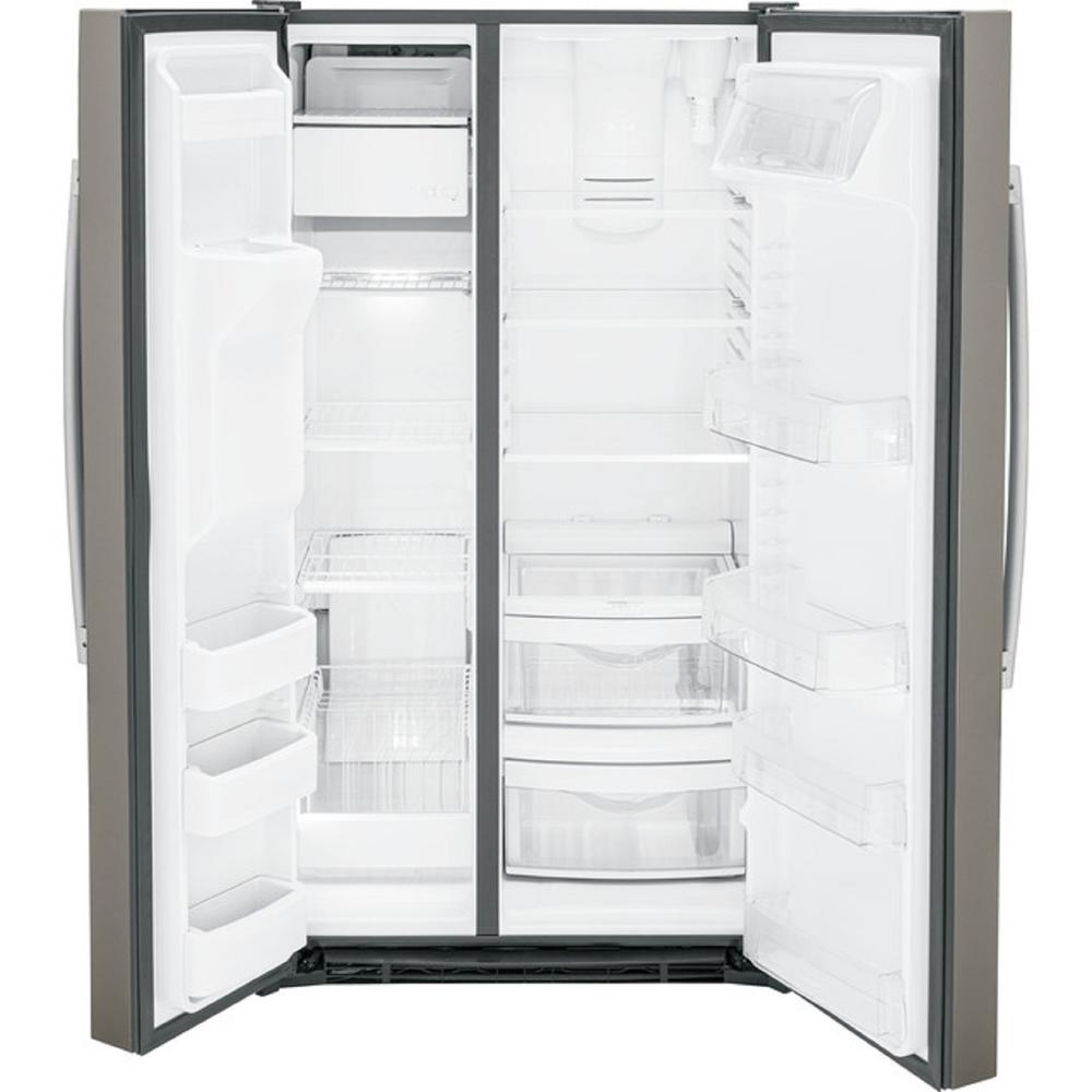 GE Appliances GSS25GMPES 25.3 Cu. Ft. Side-By-Side Refrigerator - Slate
