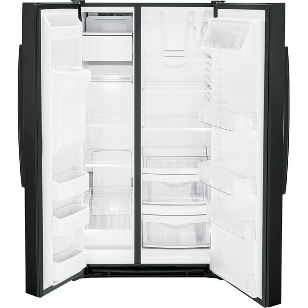 GE Appliances GSS25GGPBB 25.3 Cu. Ft. Side-By-Side Refrigerator - Black