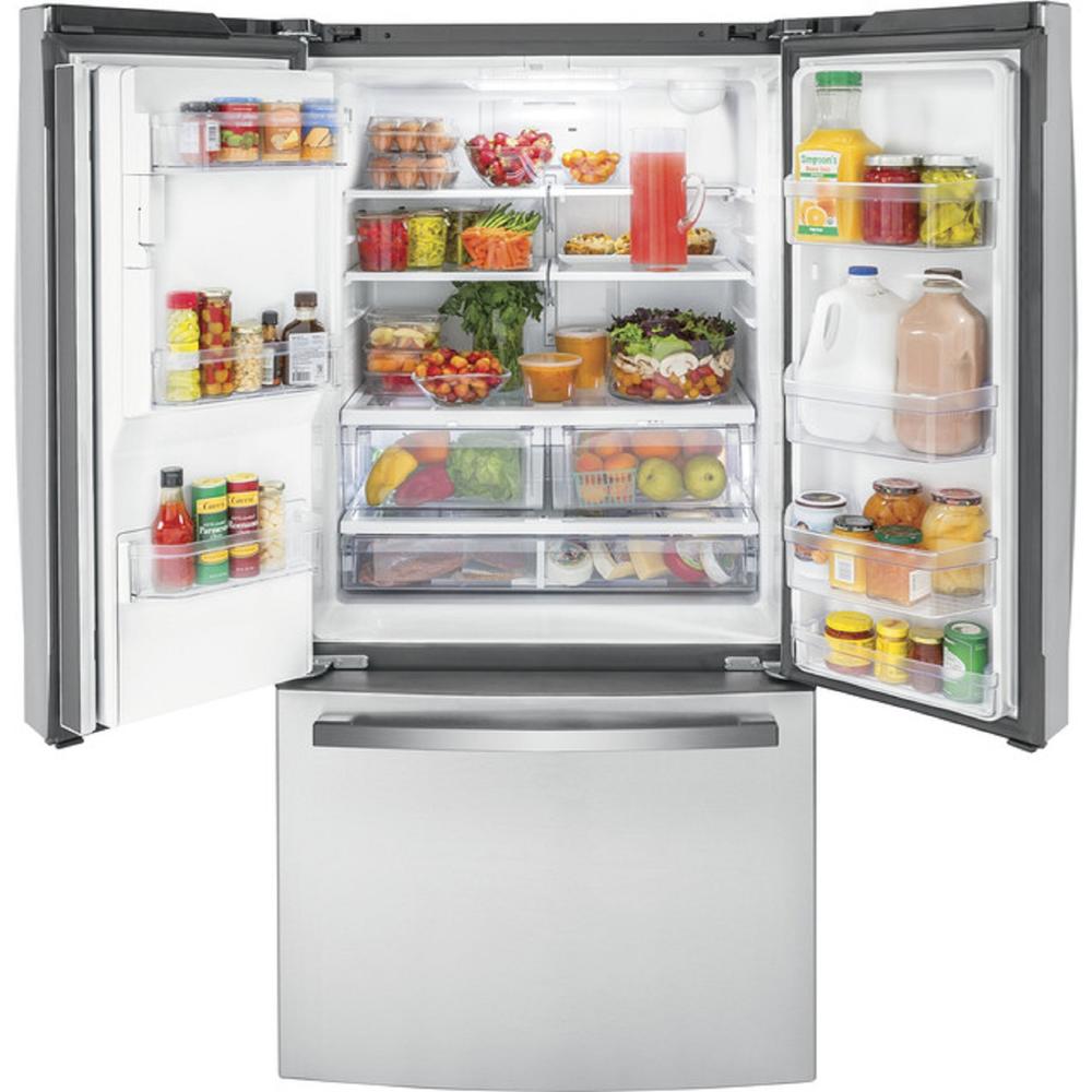 GE Appliances GYE18JYLFS ENERGY STAR® 17.5 Cu. Ft. Counter-Depth French ...