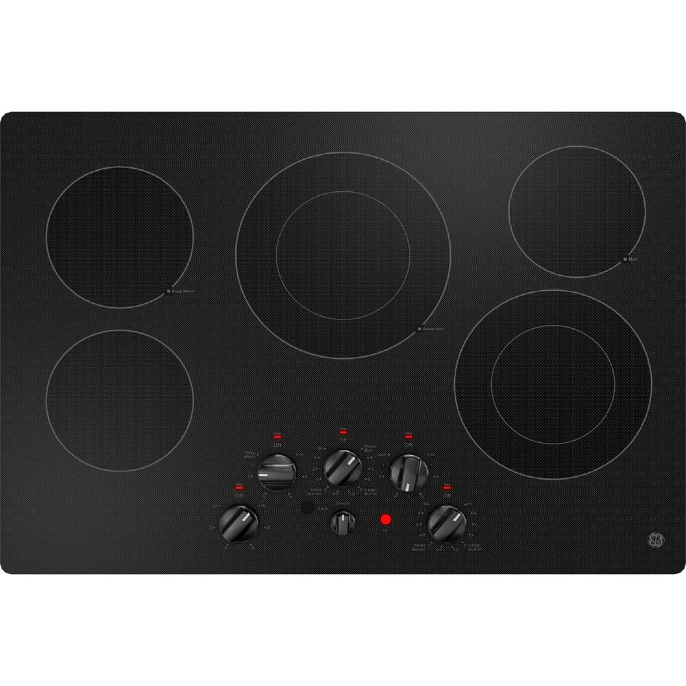 GE Appliances JEP5030DTBB GE 30" Built-In knob Control Electric Cooktop ...