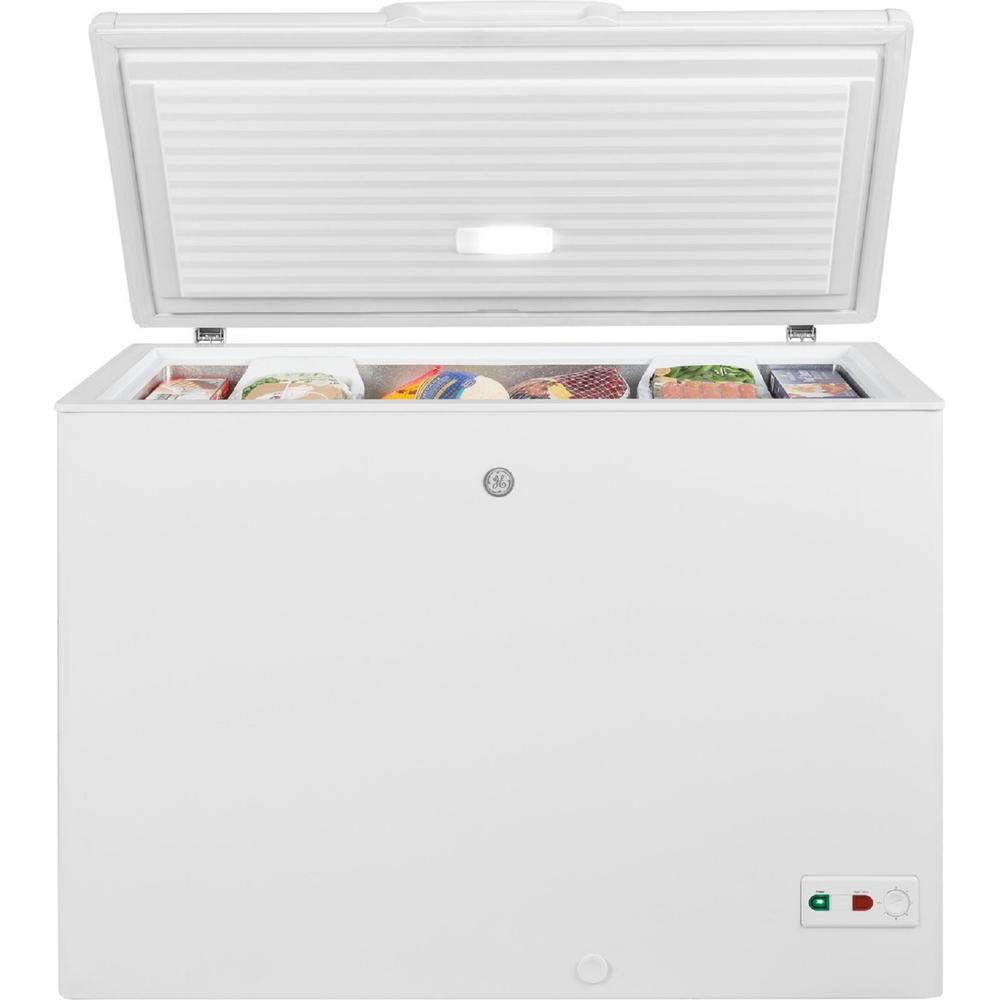 GE Appliances FCM11SRWW GE 10.7 Cu. Ft. Manual Defrost Chest Freezer ...