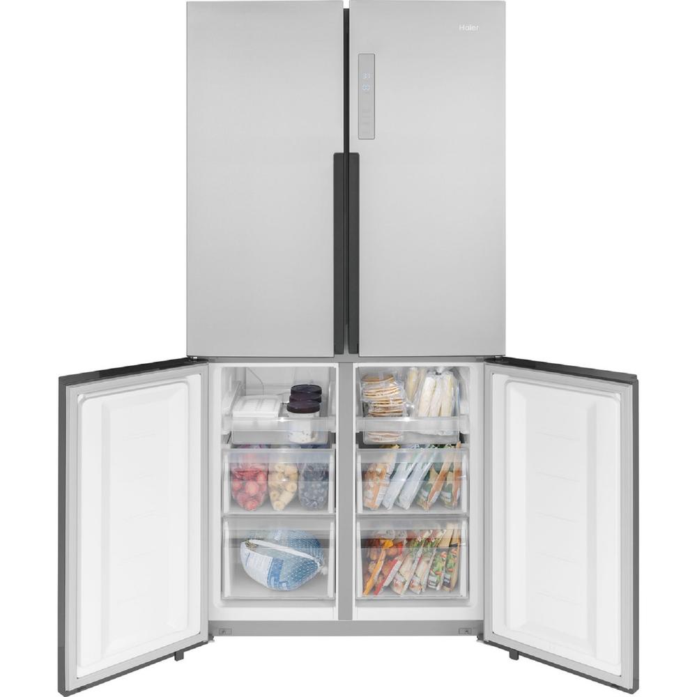 Haier QHE16HYPFS 16.8 Cu. Ft. Quad Door Refrigerator - Stainless Steel