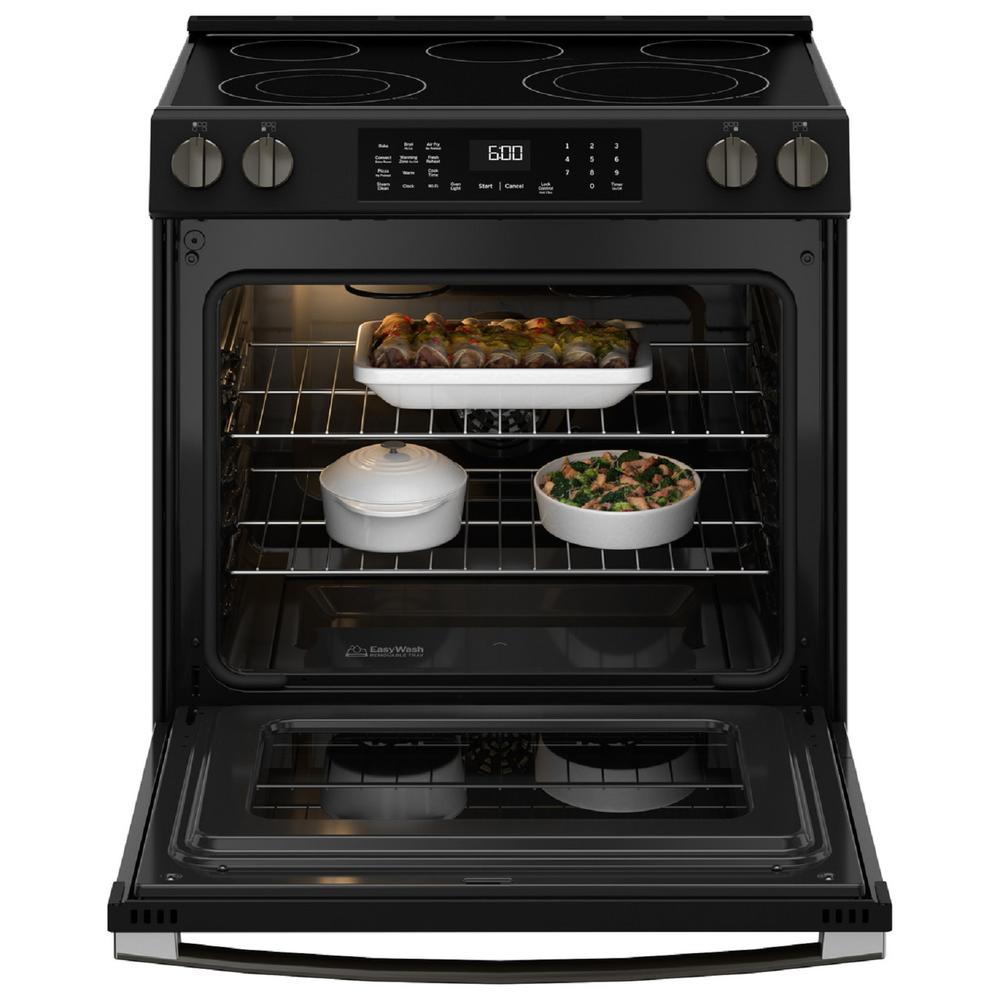 GE Appliances GRS600AVDS 30" Slide-In Electric Convection Range with No ...