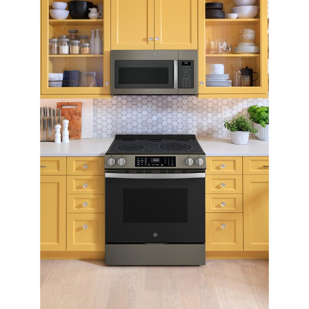 GE Appliances GRS600AVES 30" Slide-In Electric Convection Range with No ...