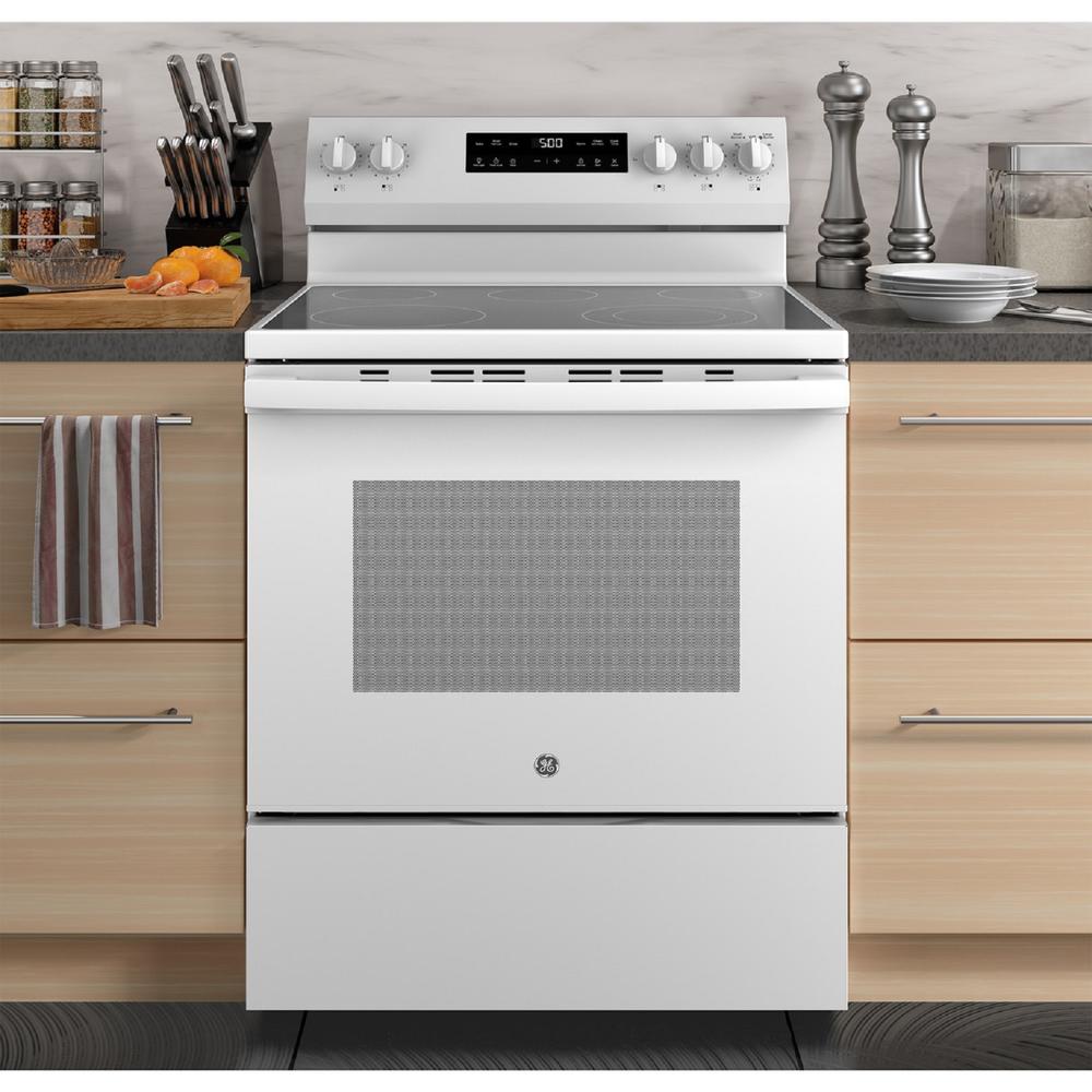 GE Appliances GRF500PVWW 30" Free-Standing Electric Range - White