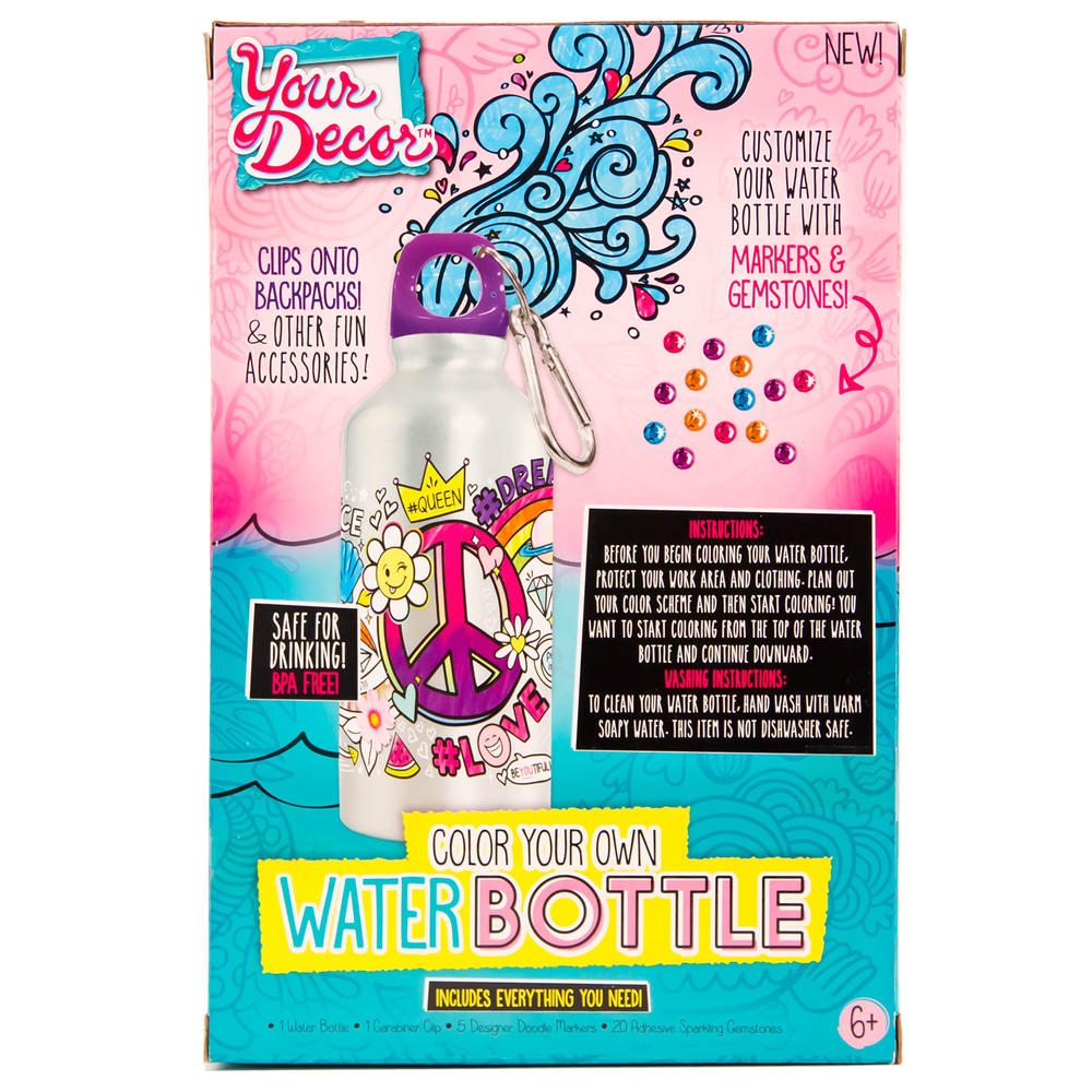 Horizon Group USA Color Your Own Water Bottle Kit