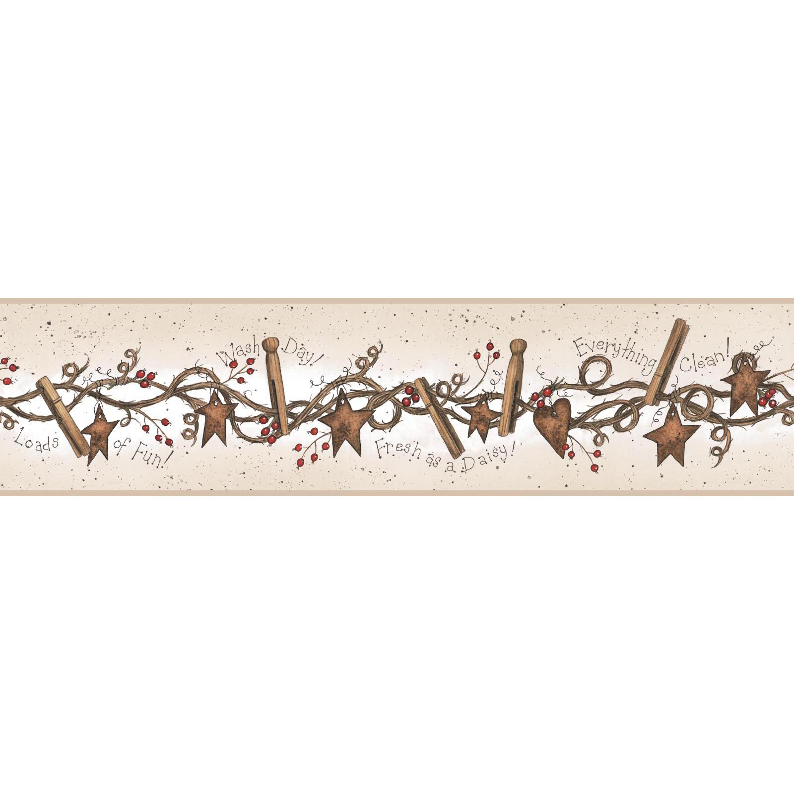 York Wallcoverings Welcome Home Wash Day Border