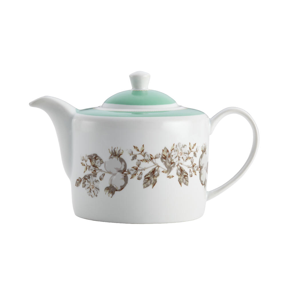 Bonjour Dinnerware Fruitful Nectar Porcelain Teapot, Print