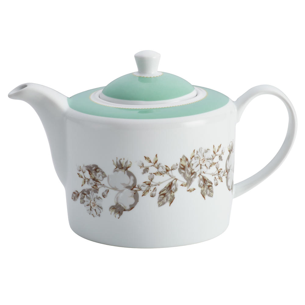 Bonjour Dinnerware Fruitful Nectar Porcelain Teapot, Print