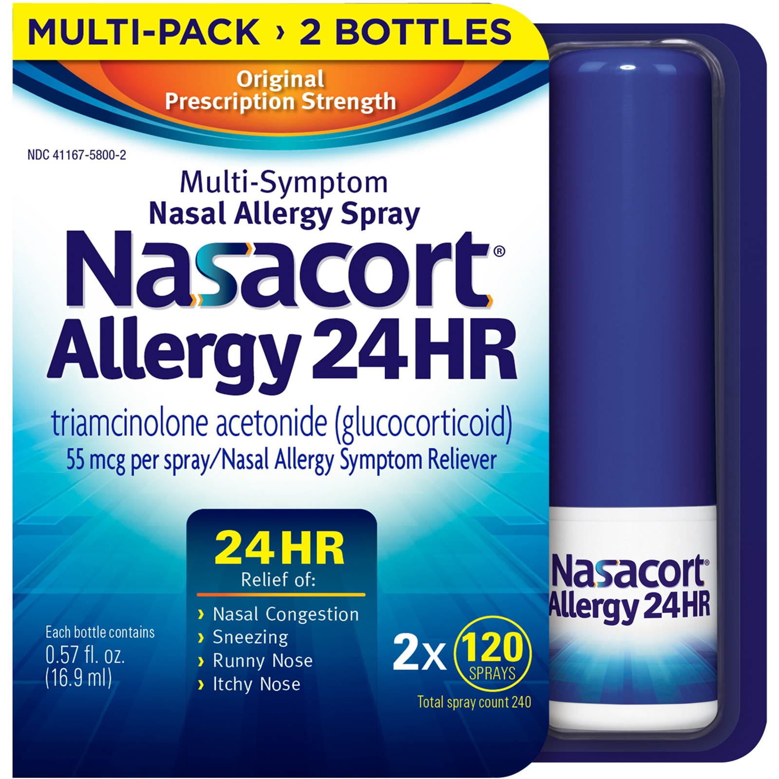 041167580028 UPC - Nasacort Nasal Spray, 240 Count | UPC Lookup