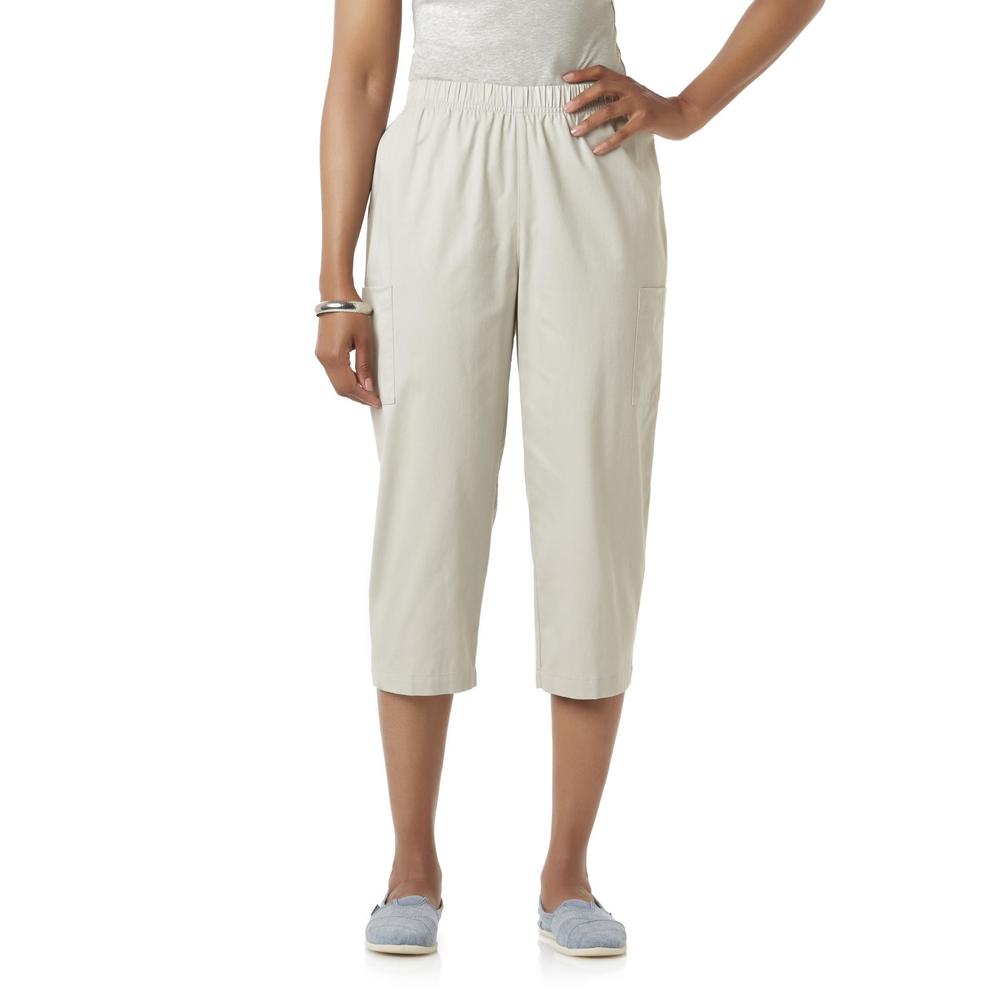 Basic Editions Women's Capri Cargo Pants