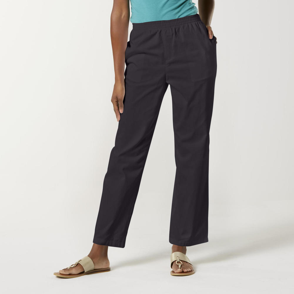 Basic Editions Women’s Twill Pull-On Pants