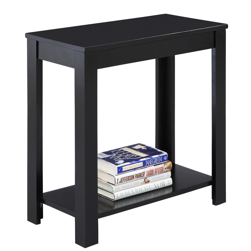 Ore International 24H Inch Black Chairside Table