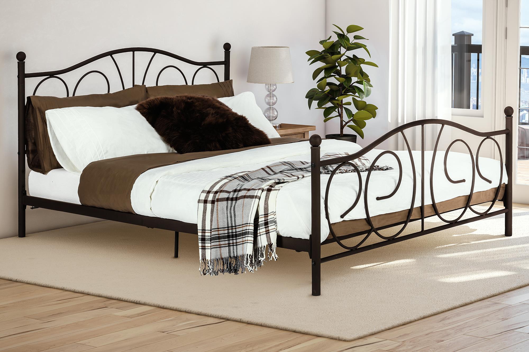 Dorel Victoria Bronze Queen Metal Bed