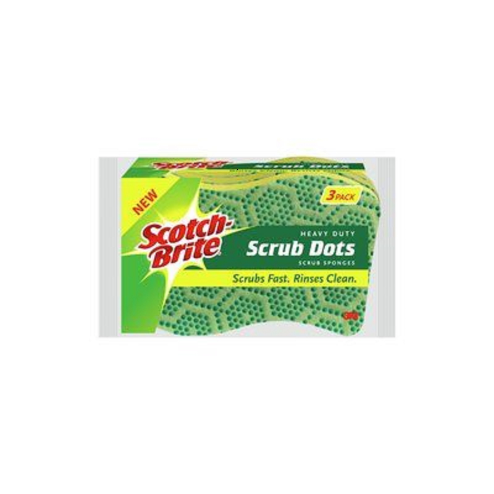 Scotch-Brite Heavy Duty Scrub Dots Scrub Sponge, 3 Pack