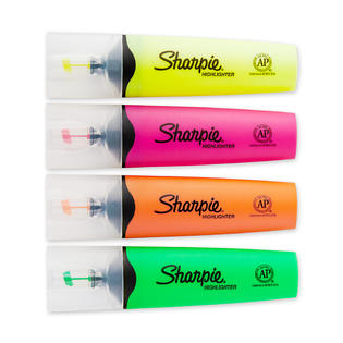 Sharpie 1912769 Clear View Highlighter, Chisel Tip, Assorted ...
