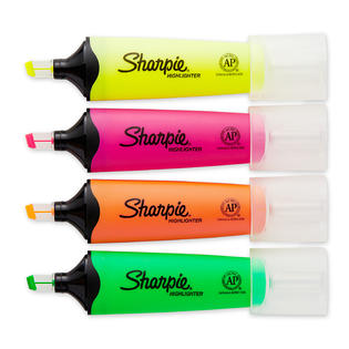 Sharpie 1912769 Clear View Highlighter, Chisel Tip, Assorted ...