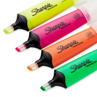 Sharpie 1912769 Clear View Highlighter, Chisel Tip, Assorted ...