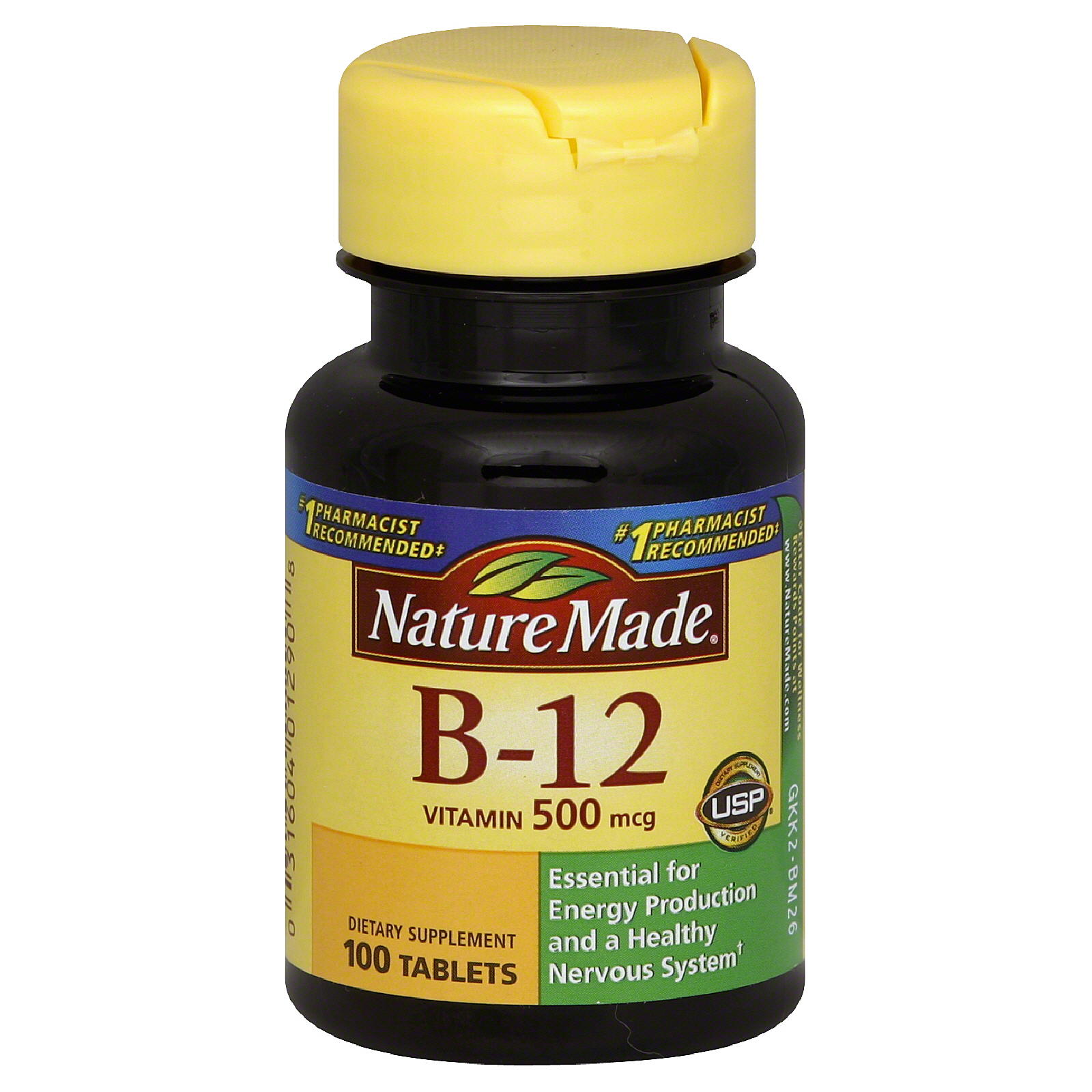 Vitamin B-12 500 mcg, 100 Tablets