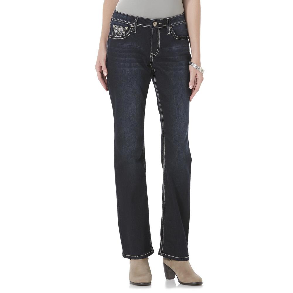 Rockin Denim Women's Embellished Jeans - Dark Wash