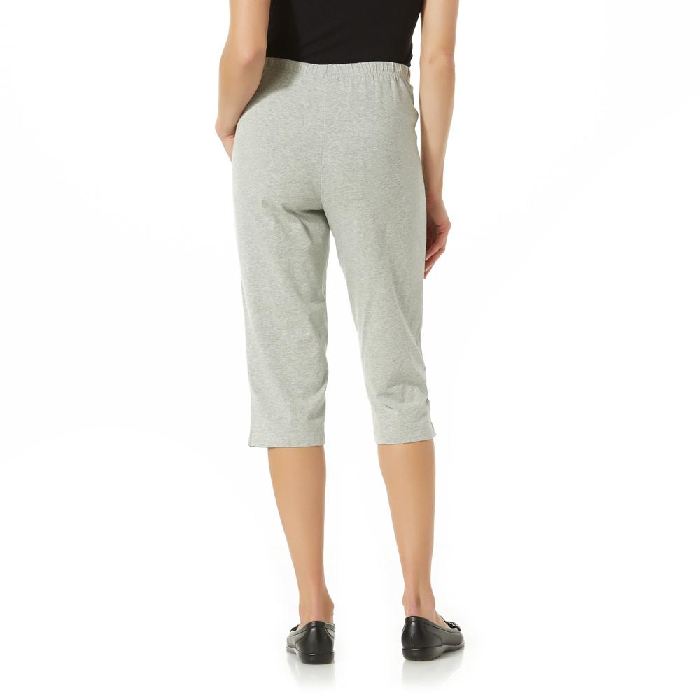Basic Editions Women's Knit Capri Pants