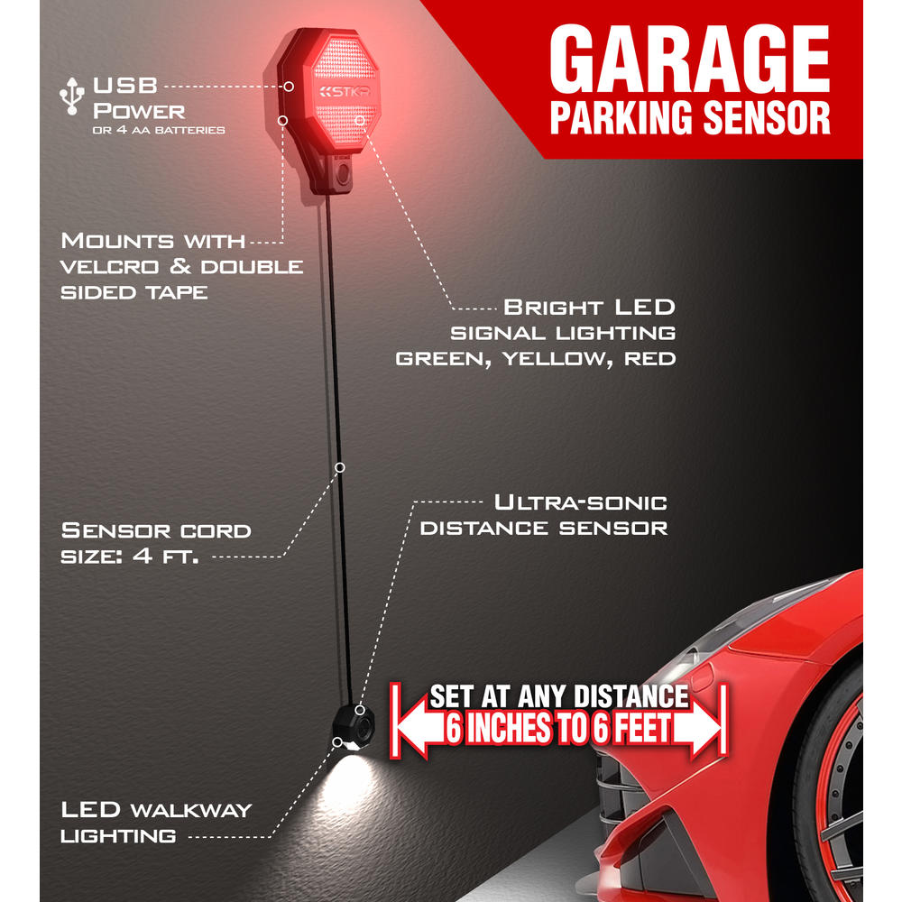 STKR Concepts Adjustable Garage Parking Sensor