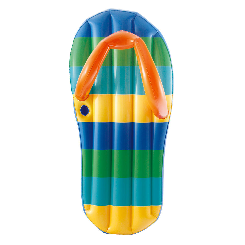 Blue Wave Beach Striped Flip Flop 71-in Inflatable Pool Float