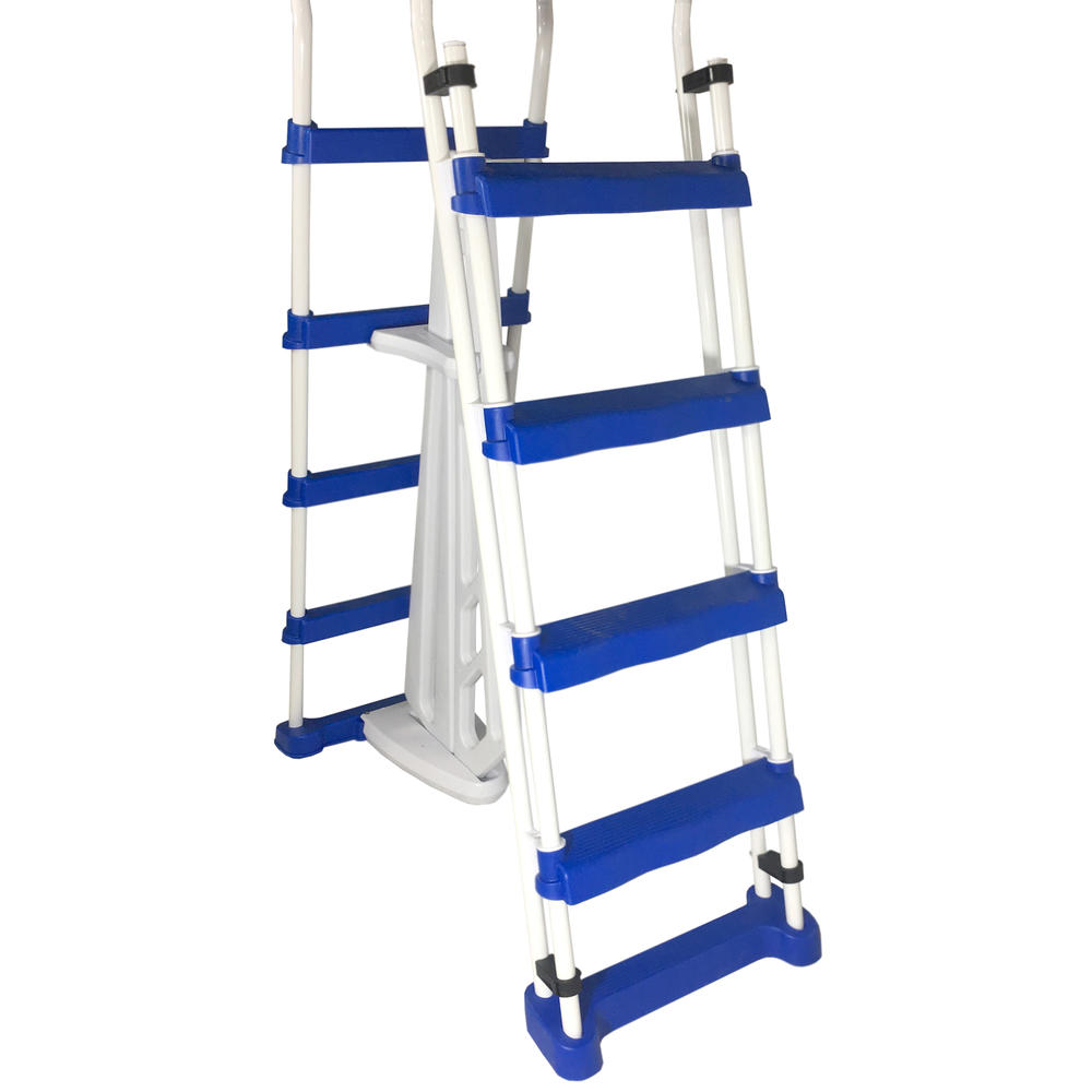 Blue Wave 52-in A-Frame Ladder w/ Safety Barrier and Removable Steps ...