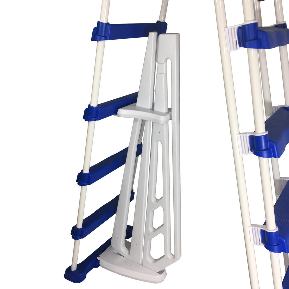 Blue Wave 52-in A-Frame Ladder w/ Safety Barrier and Removable Steps ...