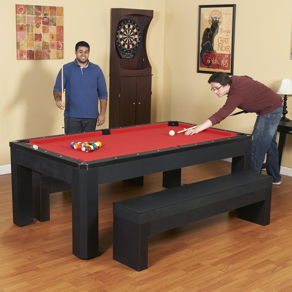 Hathaway™ Park Avenue 7-Foot Pool Table Tennis Combination with Dining ...