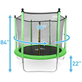 Pure Fun DuraBounce 8-Foot Trampoline with Enclosure