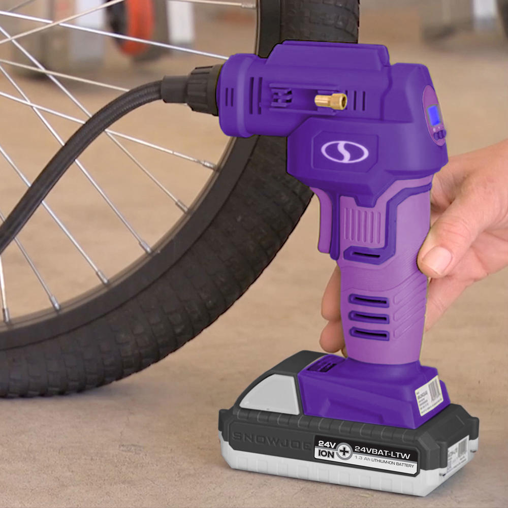 Air Joe 24V-AJC-LTW-PRP Cordless Portable Air Compressor with Nozzle ...