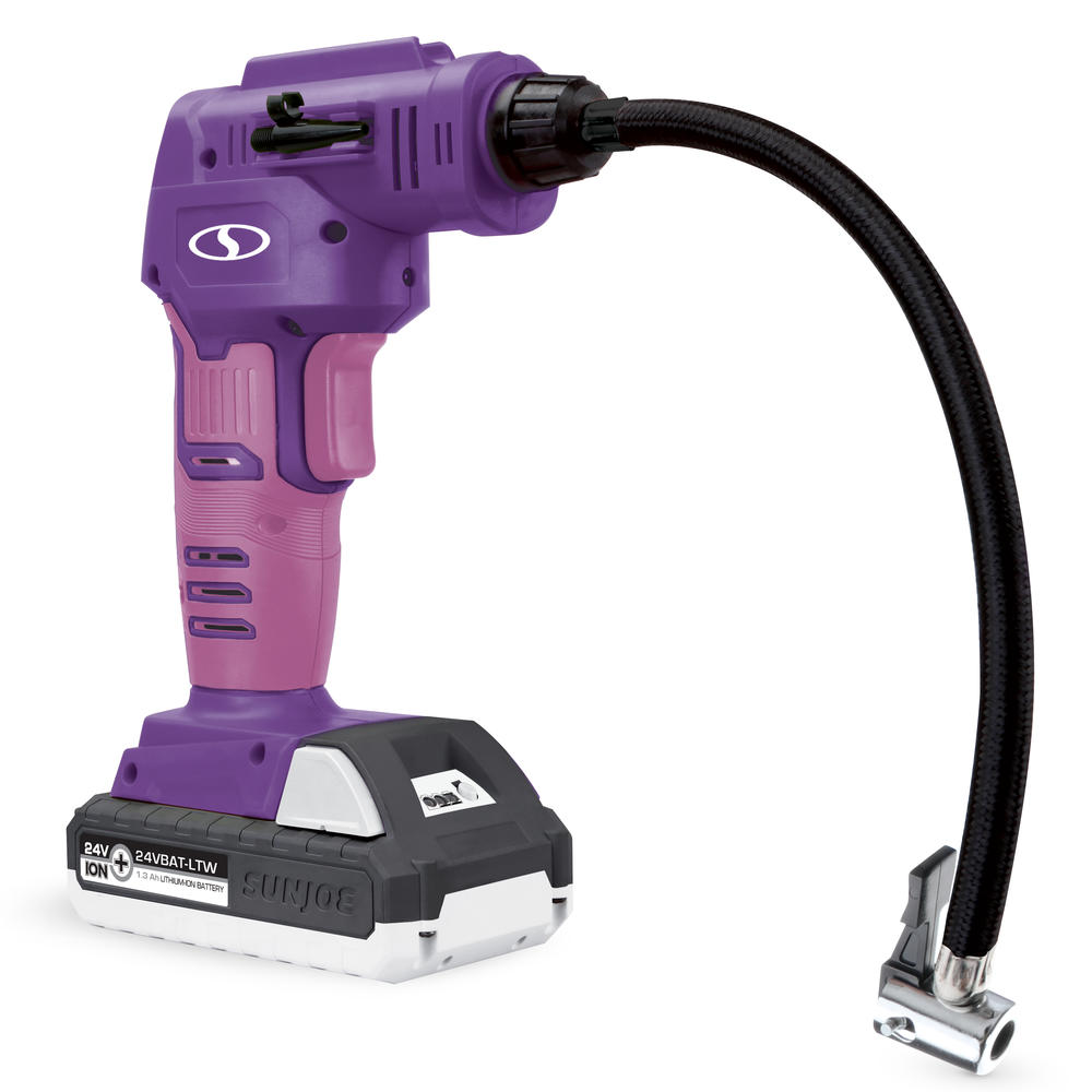 Air Joe 24V-AJC-LTW-PRP Cordless Portable Air Compressor with Nozzle ...