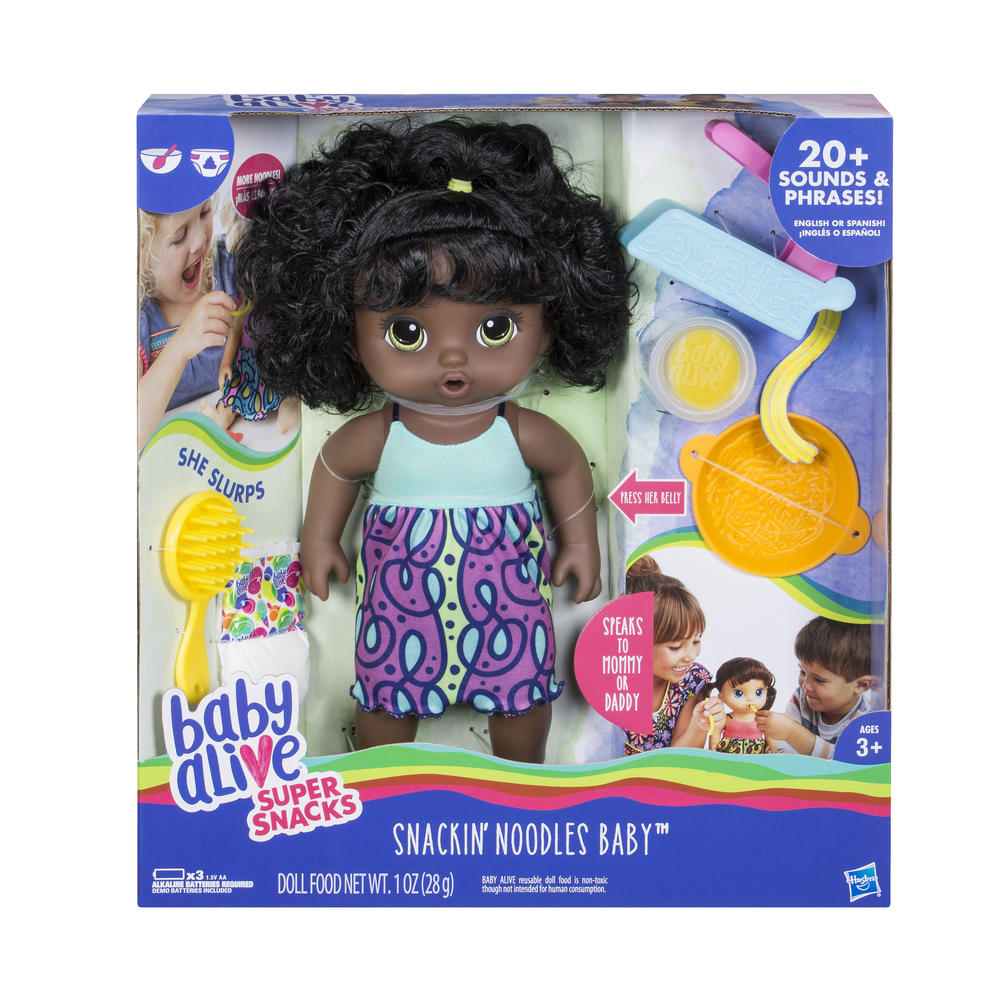 Baby Alive Super Snacks Snackin' Noodles Baby Doll - African American