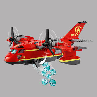 LEGO Fire Plane with the City fire crew