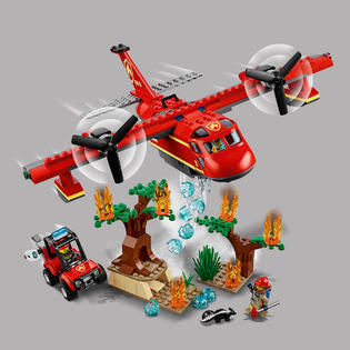 LEGO Fire Plane with the City fire crew