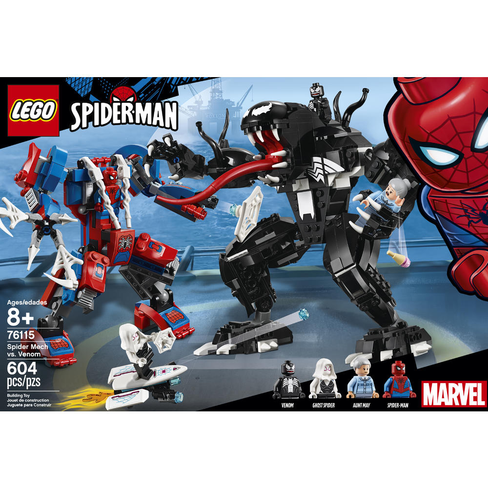 LEGO Spider Mech vs. Venom battle