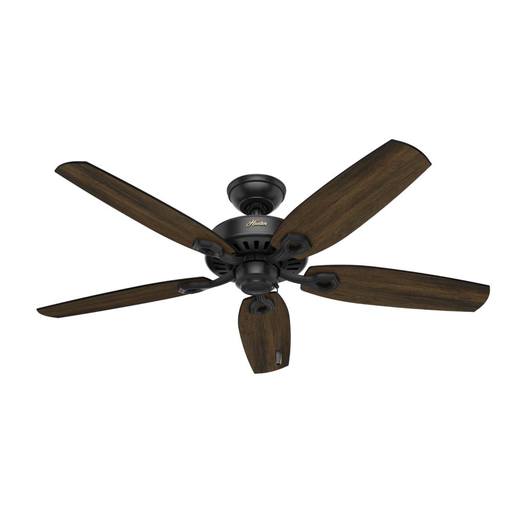 Hunter 53243 52" Builder Elite Matte Black Ceiling Fan
