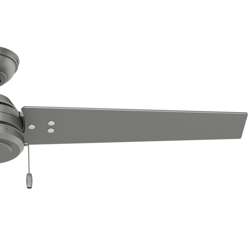 Hunter 59262 52" Cassius Matte Silver Ceiling Fan