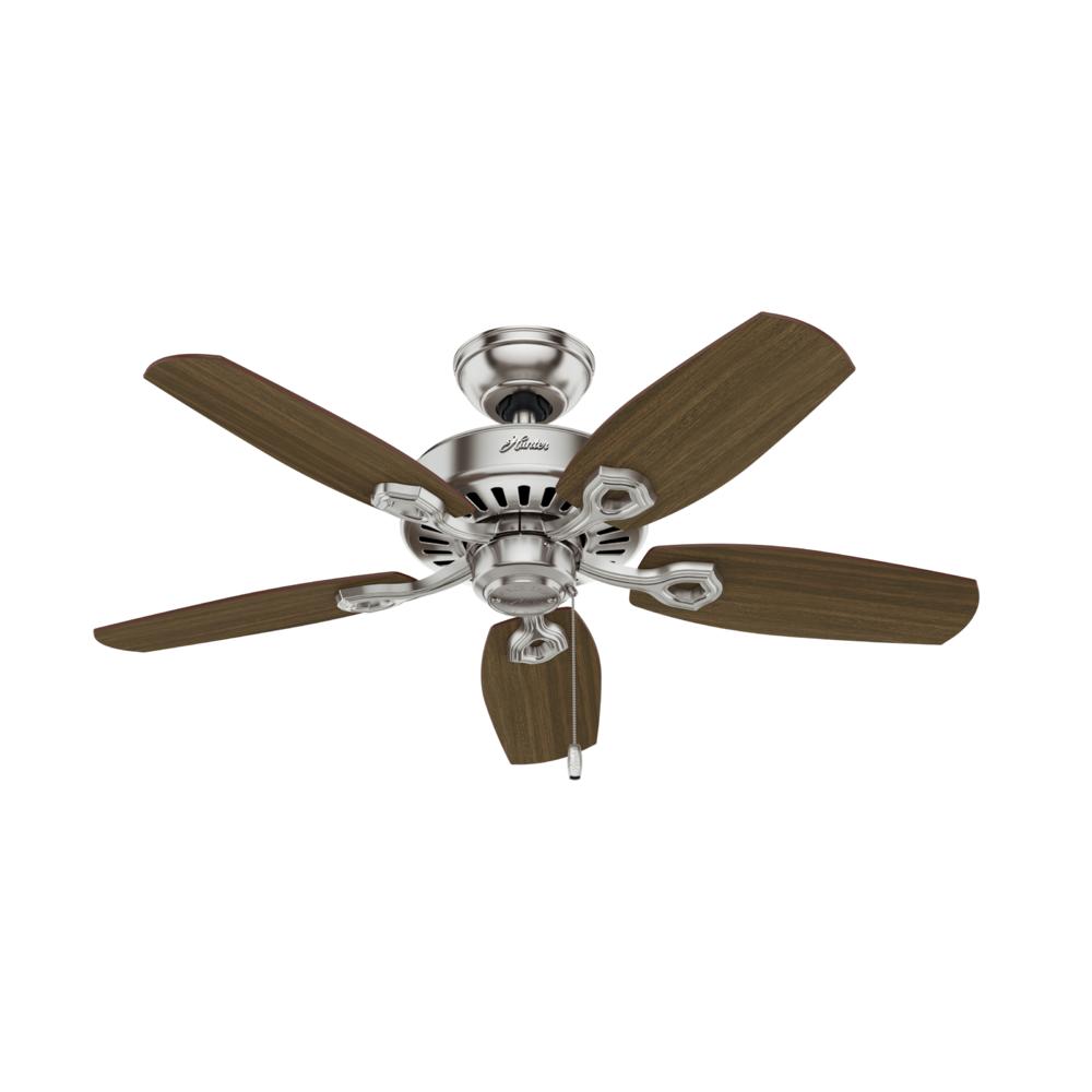 Hunter 52106 42" Builder Brushed Nickel Ceiling Fan with Light Kit