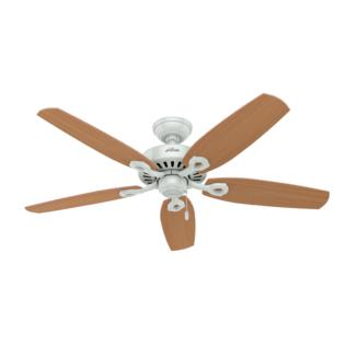 Hunter 53089 52" Builder Plus White Ceiling Fan with Light Kit