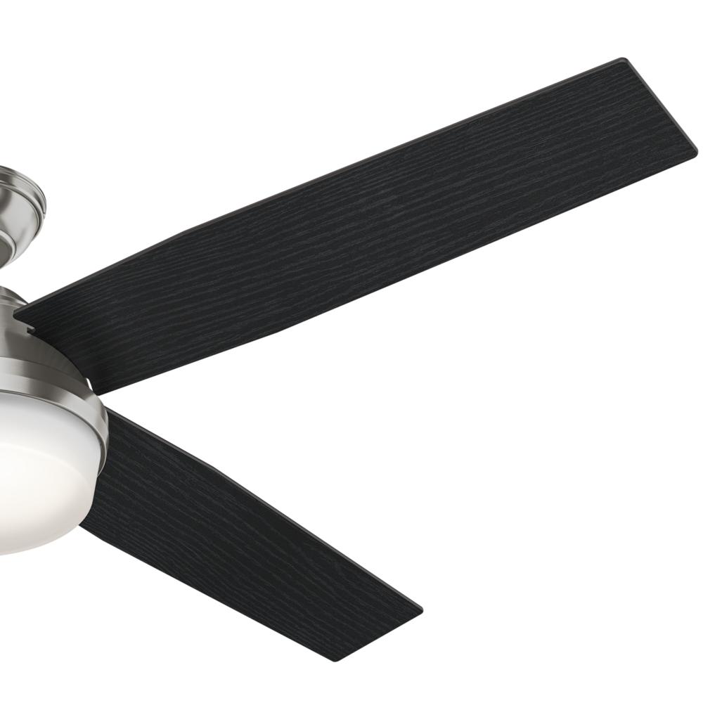 Hunter 59441 60" Dempsey Brushed Nickel Ceiling Fan with Light Kit and ...