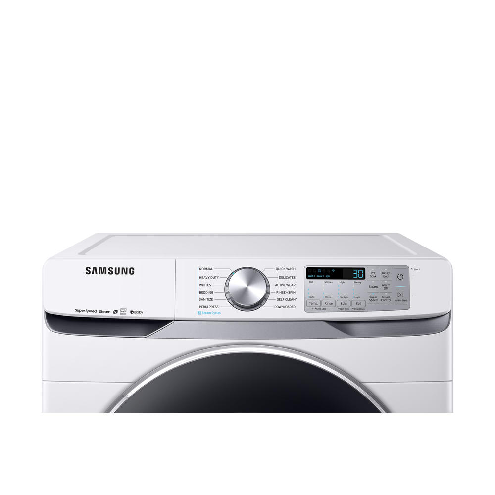 Samsung WF45R6300AW/US 4.5 cu. ft. Smart Front-Load Washer with Super ...