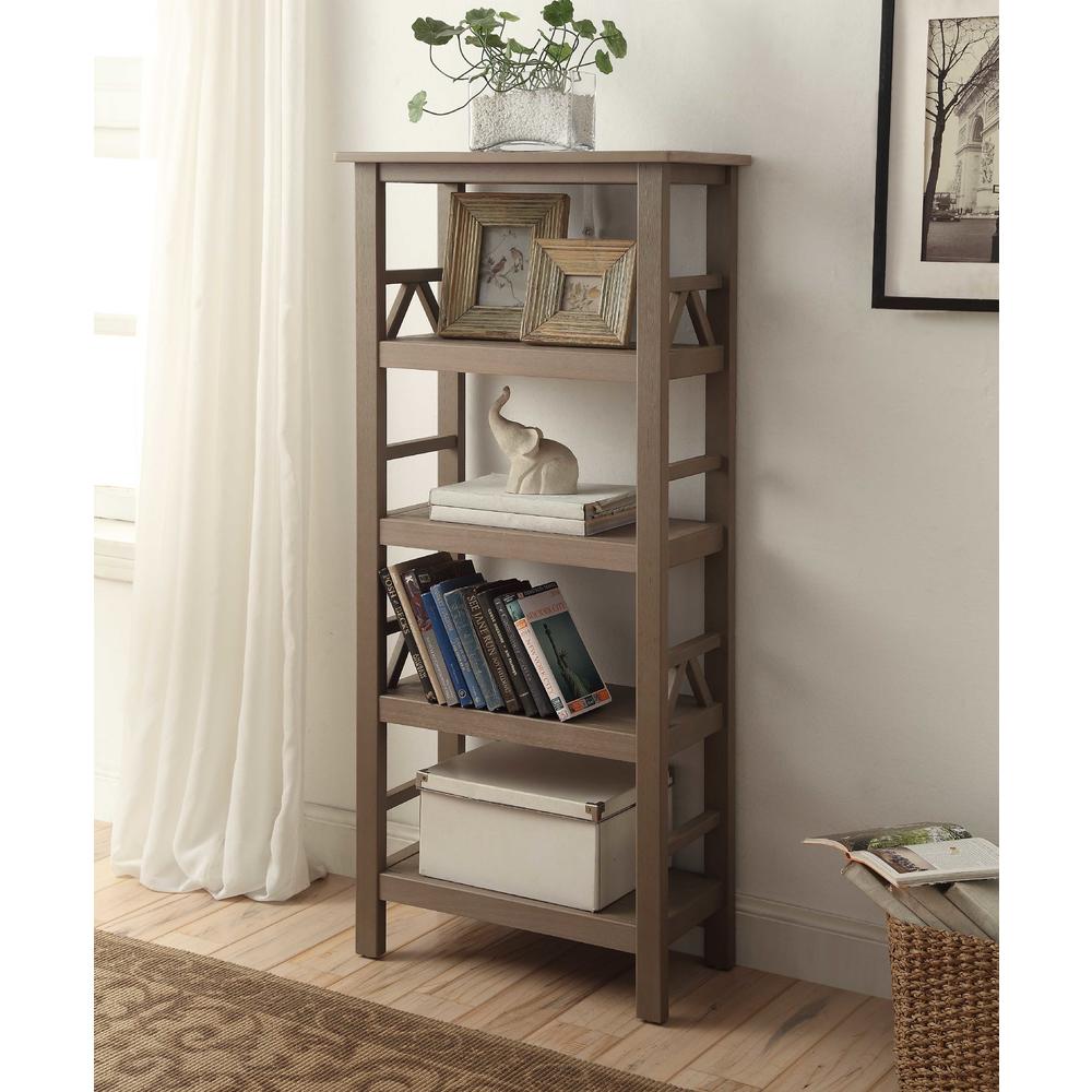 Linon Titian Rustic Gray Bookcase